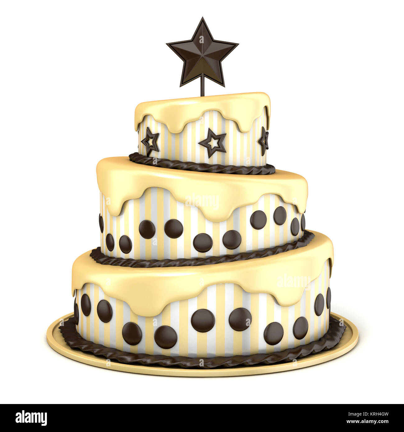 Three floor festive cake hi-res stock photography and images - Alamy