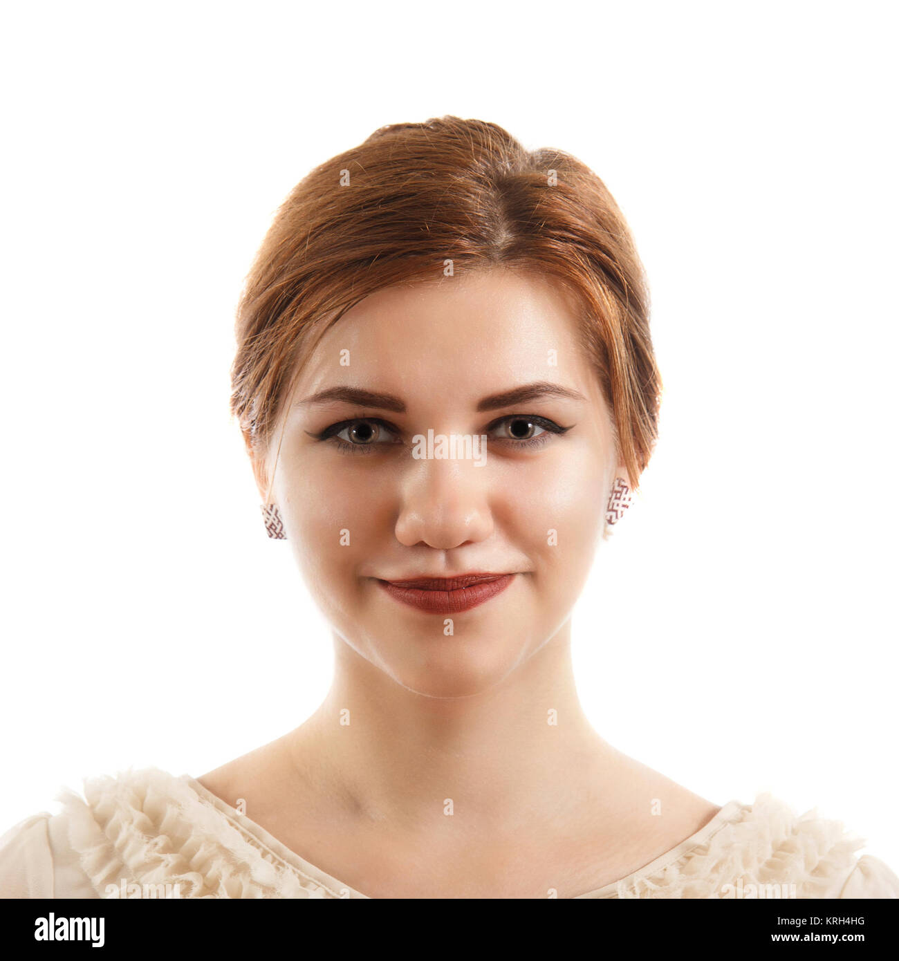 Smiling woman's portrait Stock Photo - Alamy