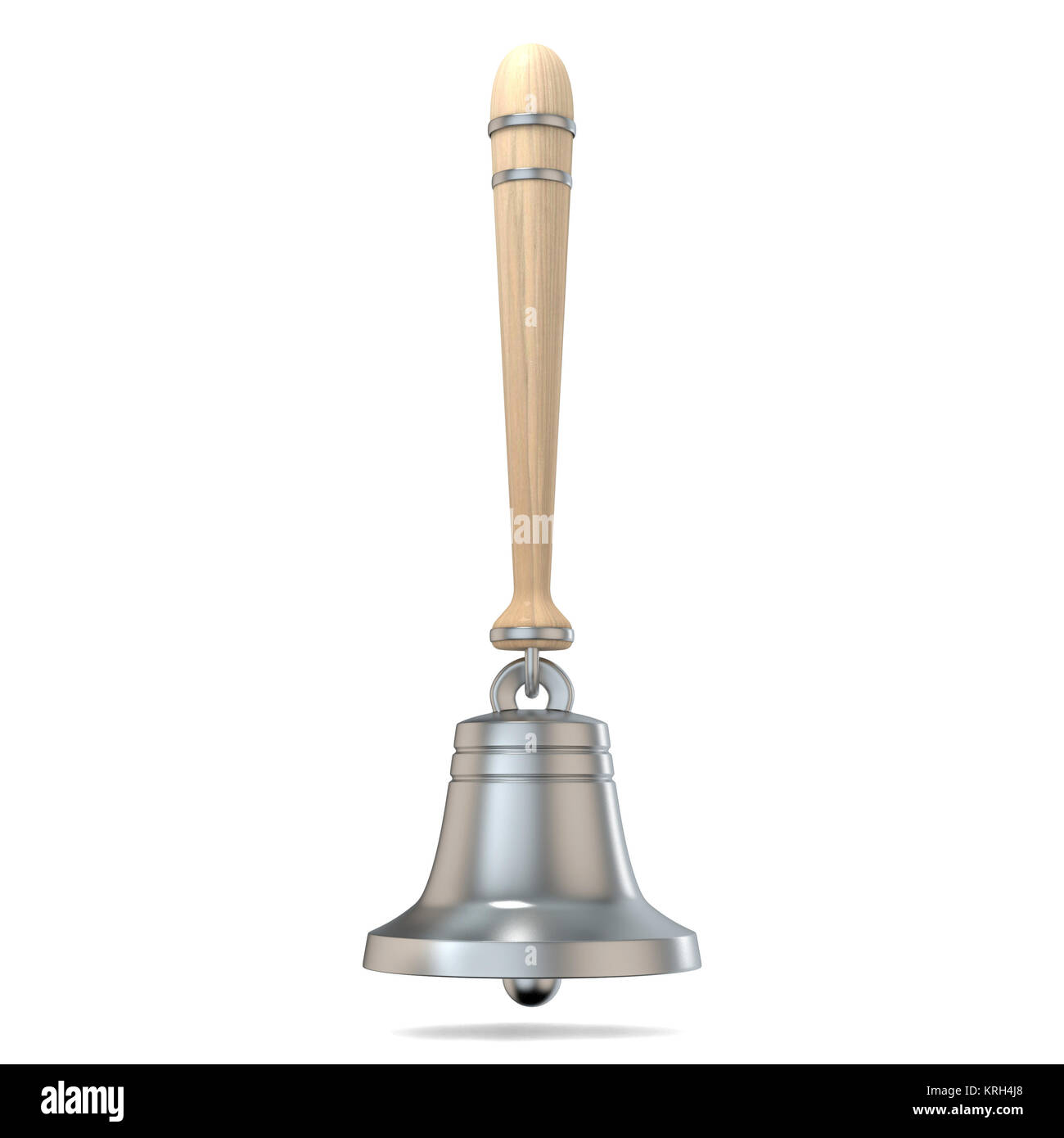 School call bell. Hand bell. 3D Stock Photo - Alamy
