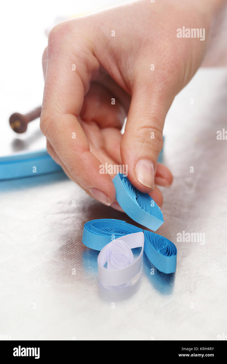 decorations made of paper strips,quilling Stock Photo - Alamy