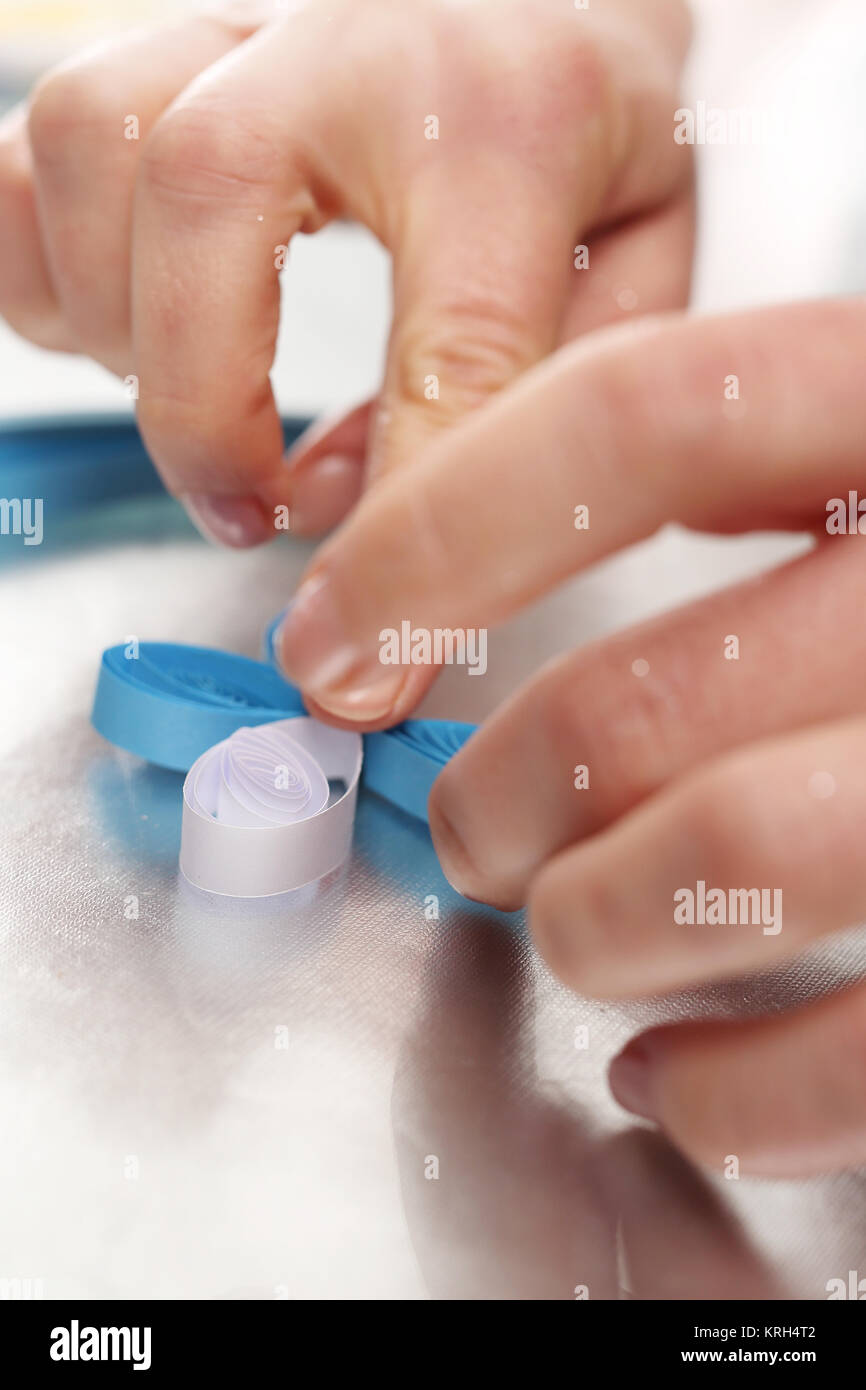 decorations made of paper strips,quilling Stock Photo - Alamy