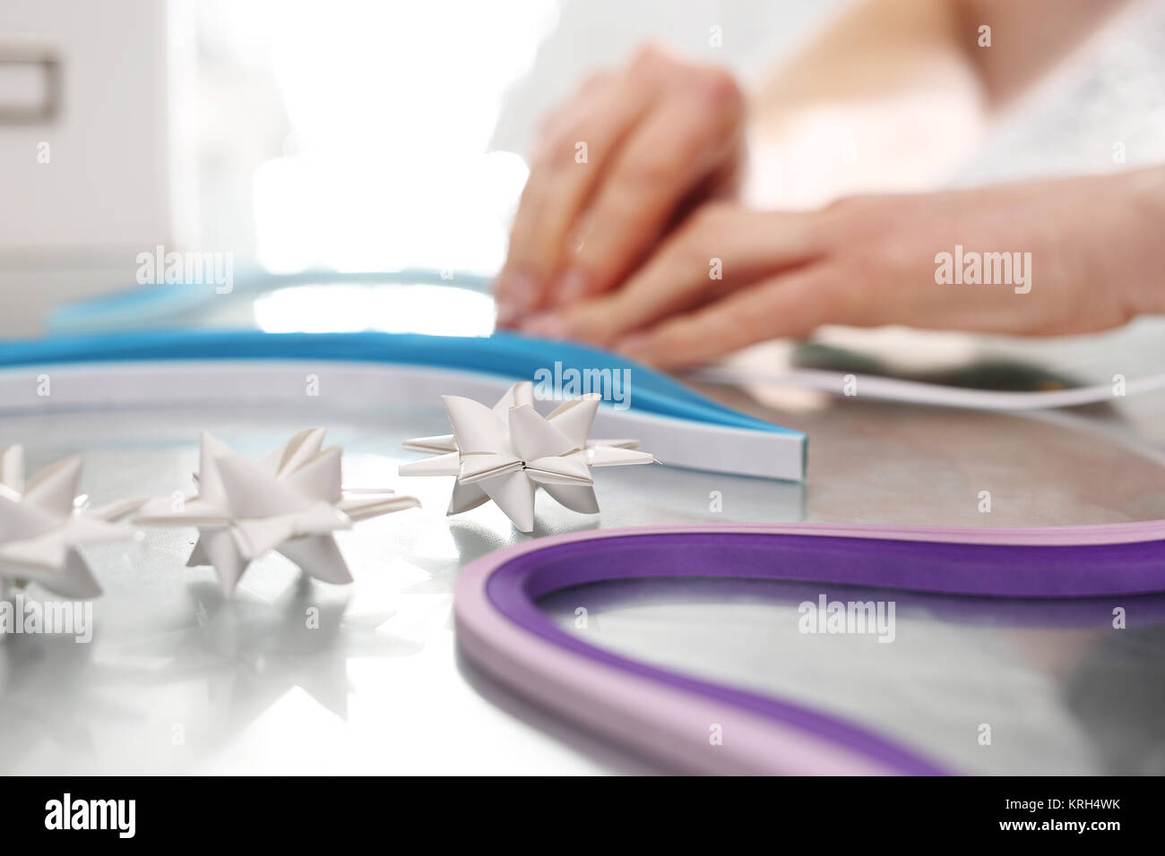 decorations made of paper strips,quilling Stock Photo - Alamy