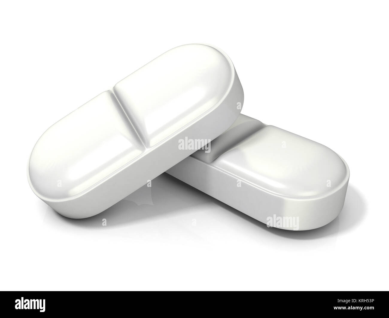 Two medical pills 3d Cut Out Stock Images & Pictures - Alamy