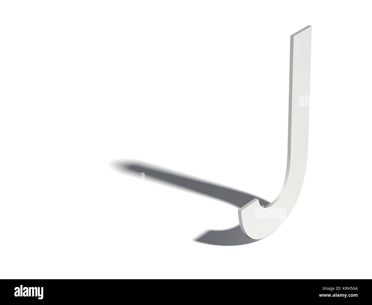 Drop shadow font. Letter J. 3D Stock Photo - Alamy