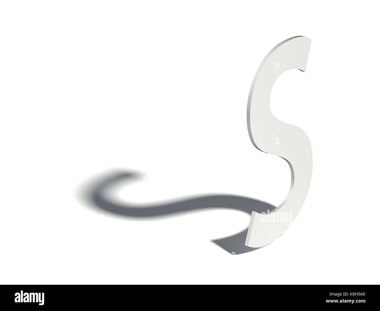 Drop shadow font. Letter S. 3D Stock Photo - Alamy