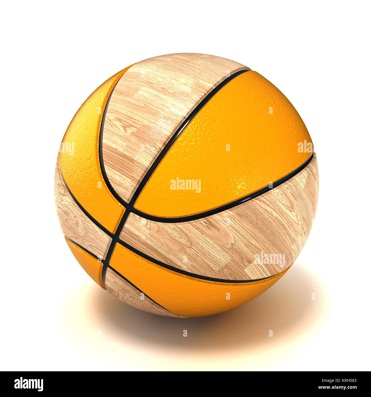 Basketball court and ball, 3D Stock Photo - Alamy