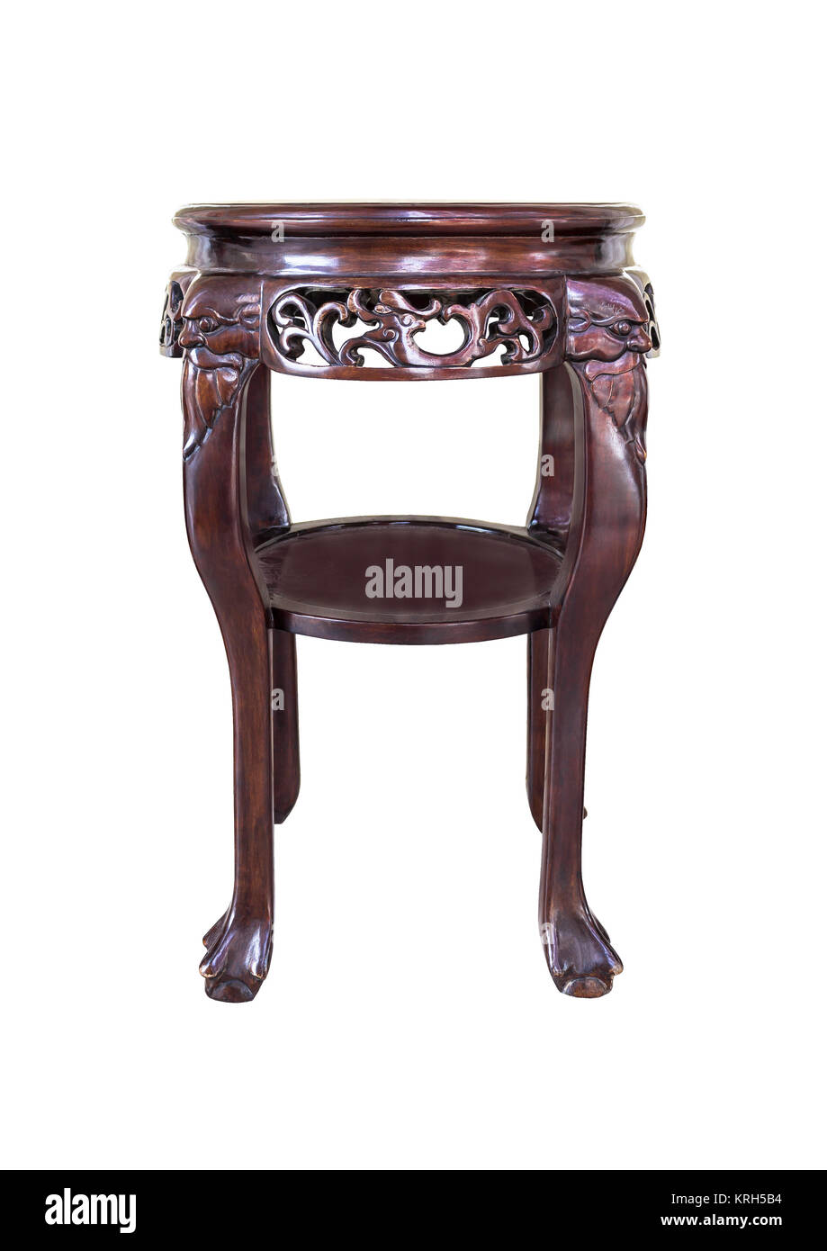 Antique wooden table isolated Stock Photo - Alamy