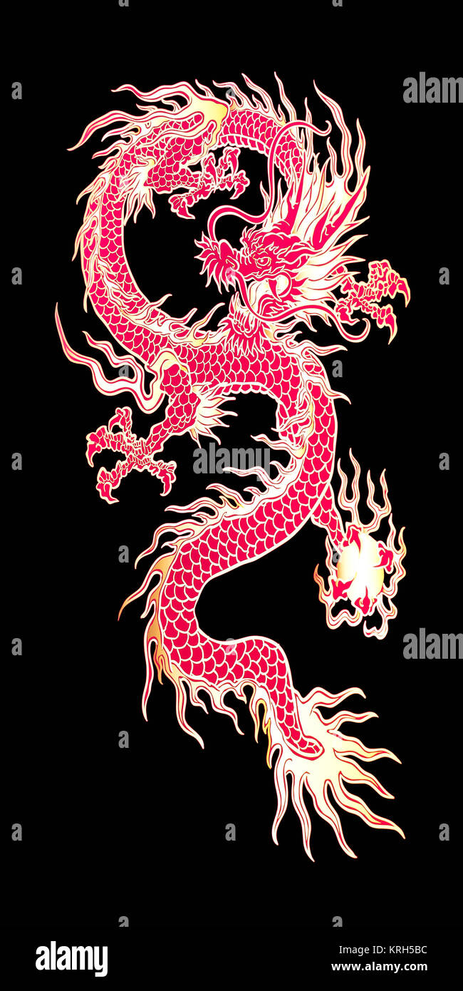 Red dragon isolated Stock Photo - Alamy
