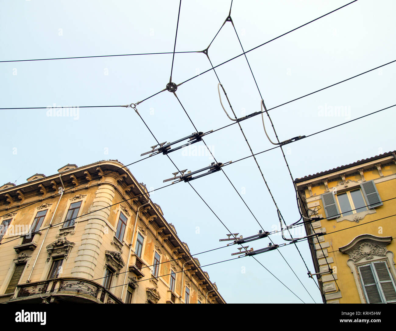 Tram wires hi-res stock photography and images - Alamy