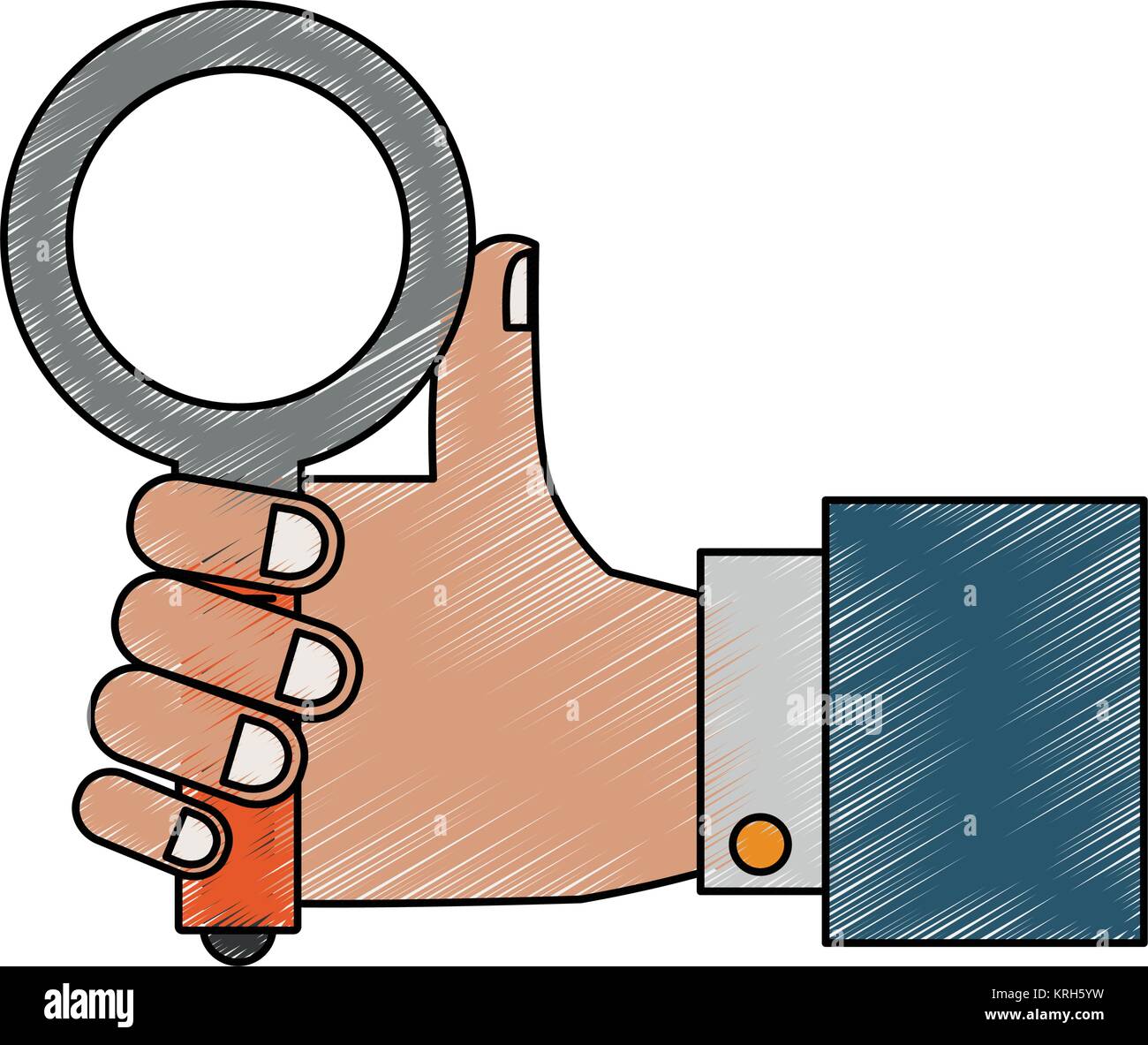 Hand with magnifying glass Stock Vector Image & Art - Alamy