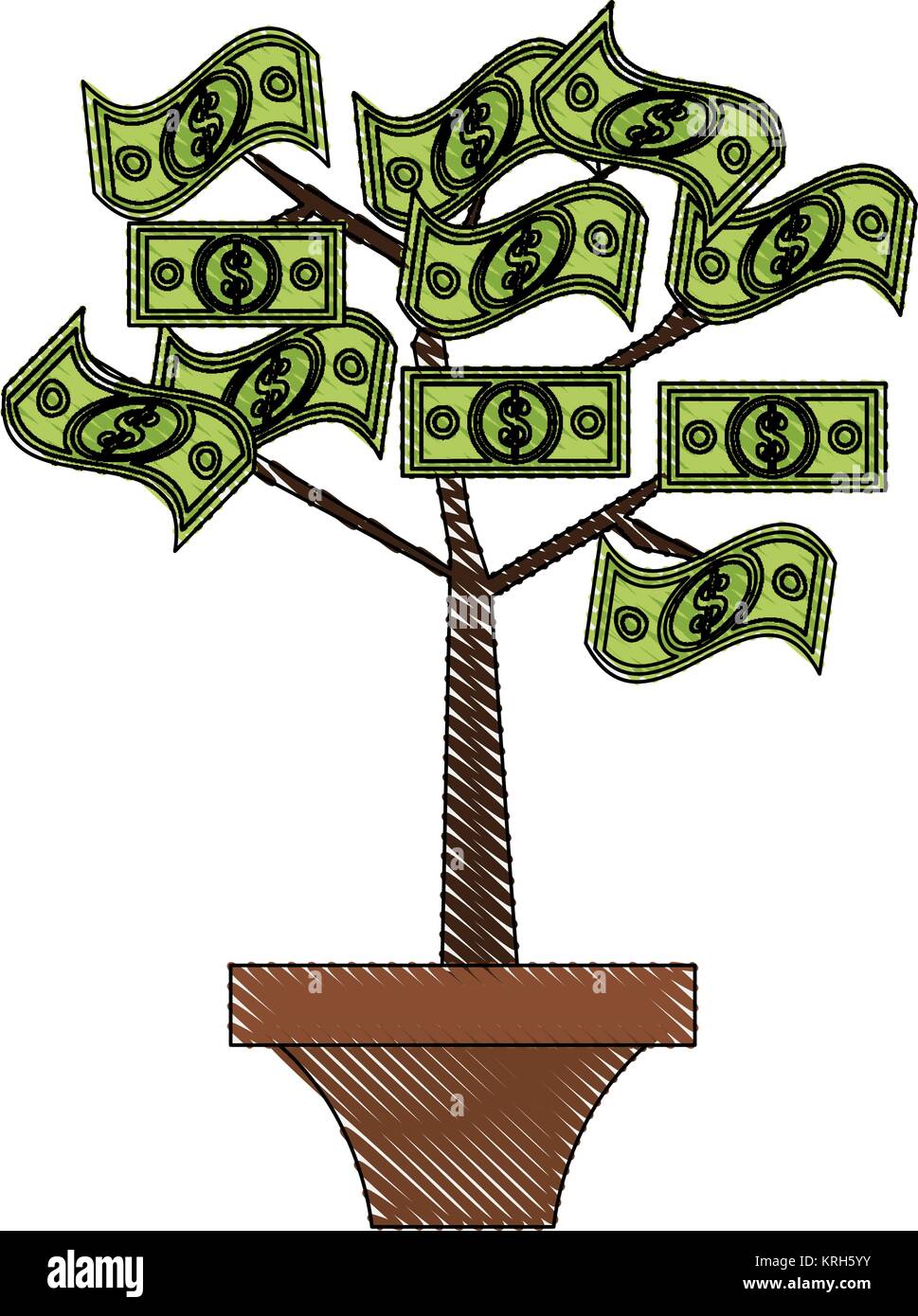 Money tree symbol Stock Vector Image & Art - Alamy