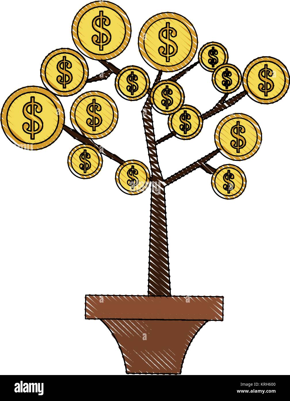 Money tree symbol Stock Vector Image & Art - Alamy