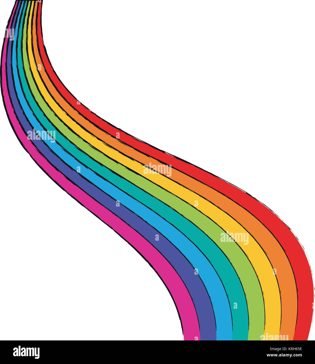 Rainbow on white background Stock Vector Image & Art - Alamy