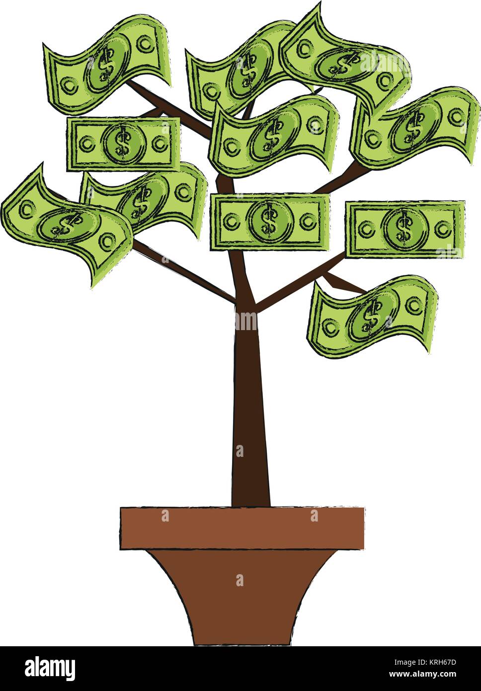 Money tree symbol Stock Vector Image & Art - Alamy