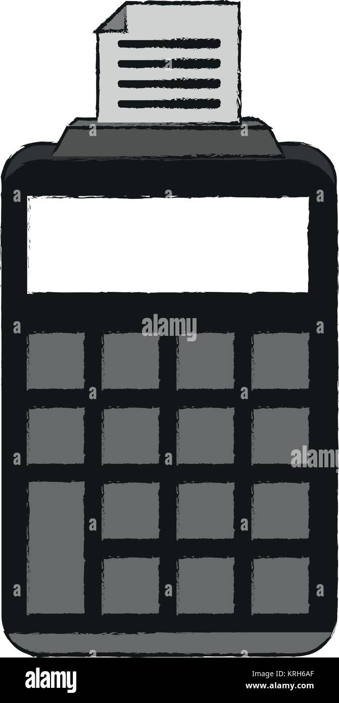 Printer calculator device Stock Vector Image & Art - Alamy