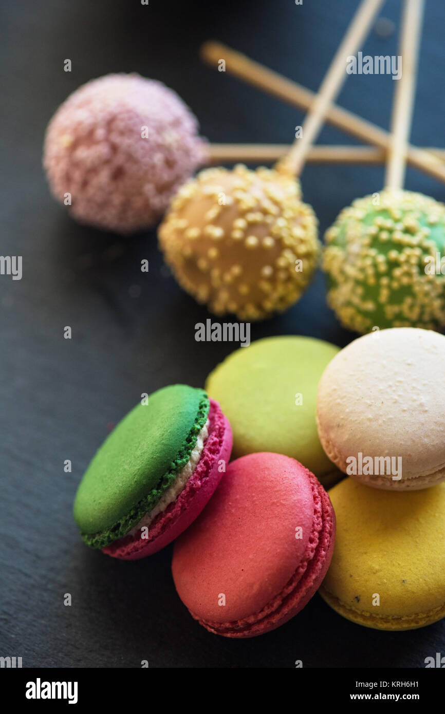 French colorful macarons Stock Photo - Alamy