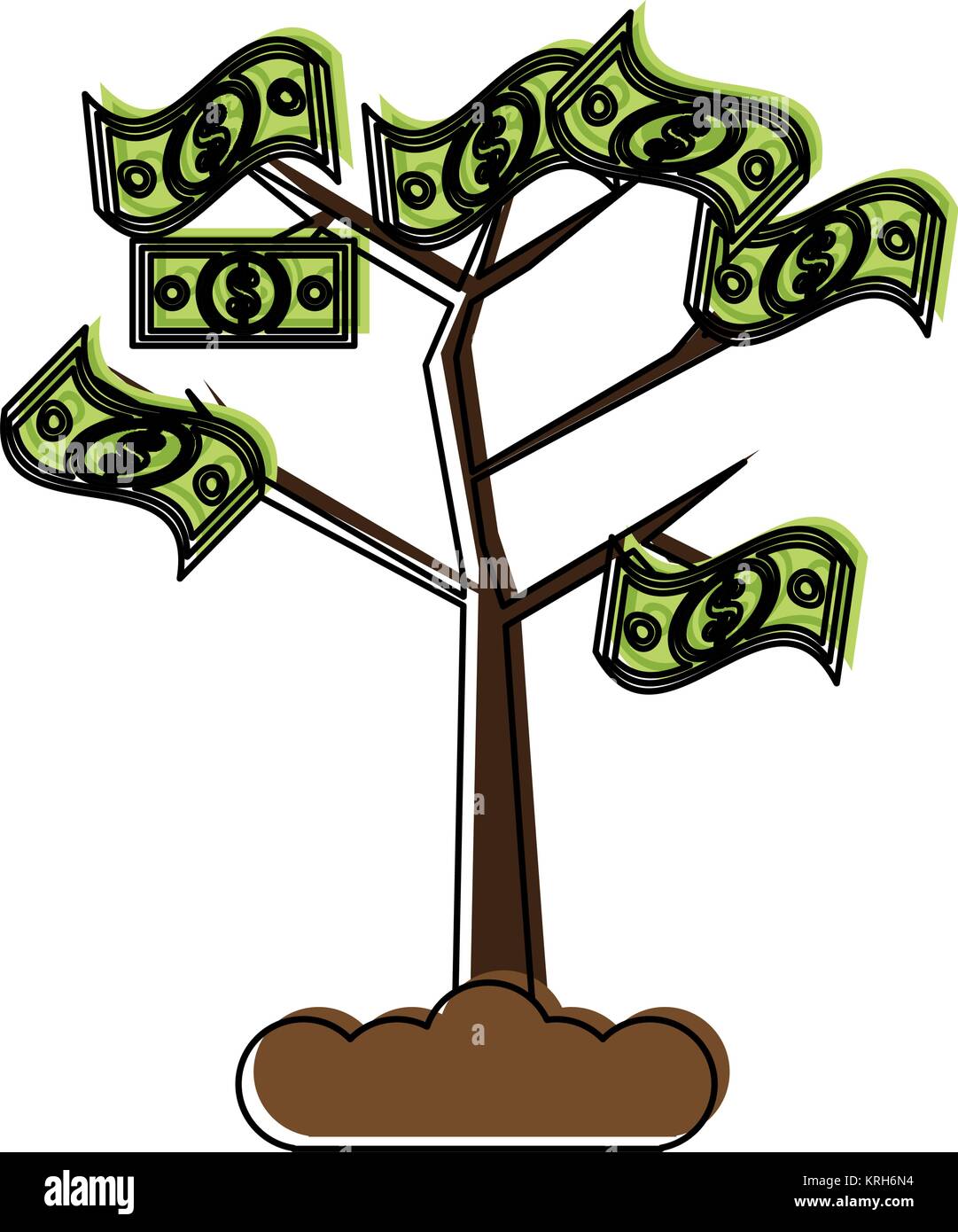 Money tree symbol Stock Vector Image & Art - Alamy