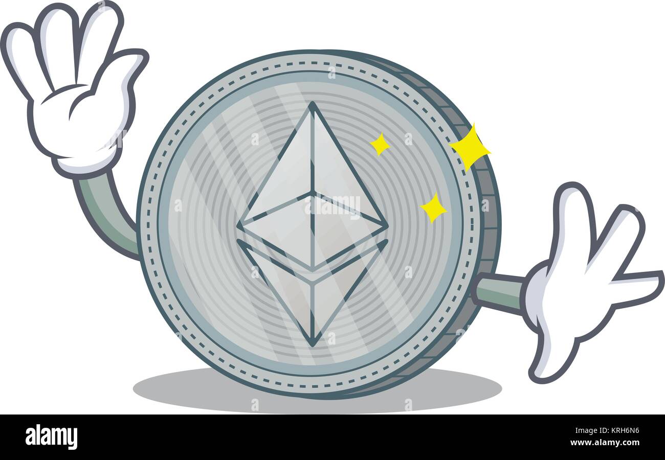 Waving Ethereum coin character cartoon Stock Vector Image & Art - Alamy