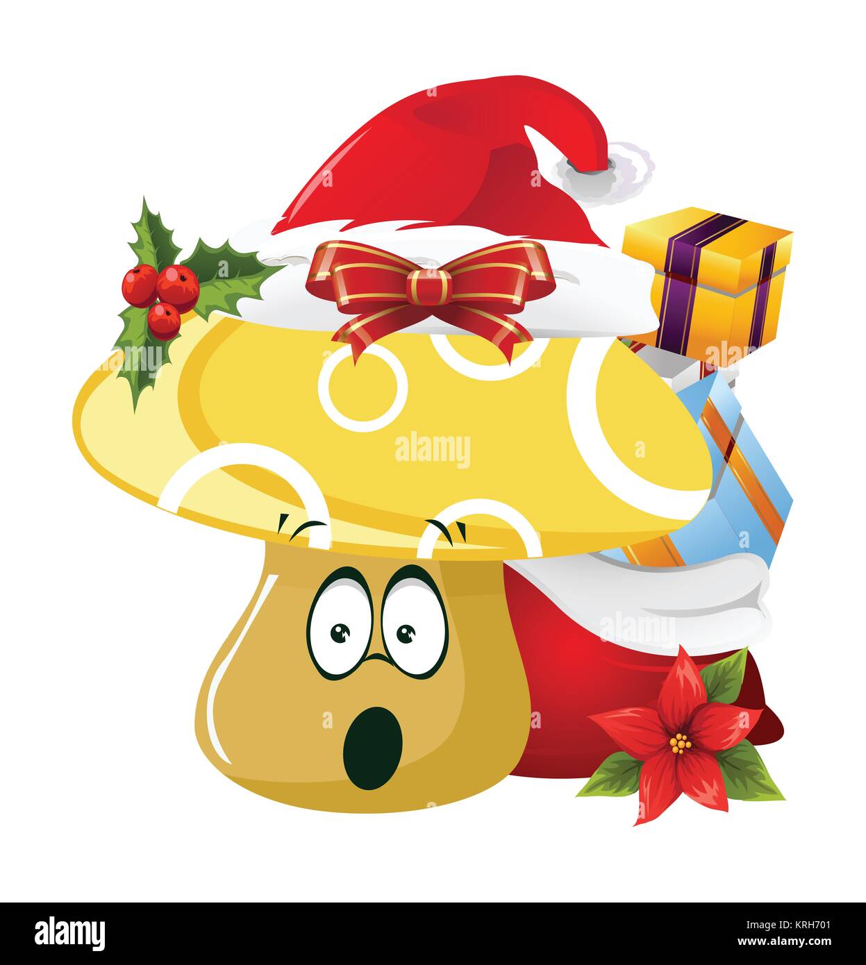 Christmas Cartoon face emotions Stock Photo - Alamy