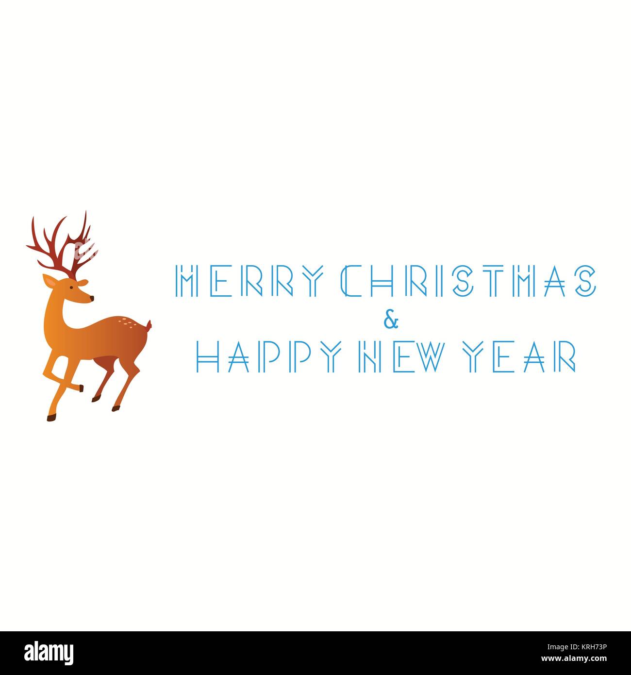 Greeting card xmas deer Cut Out Stock Images & Pictures - Alamy