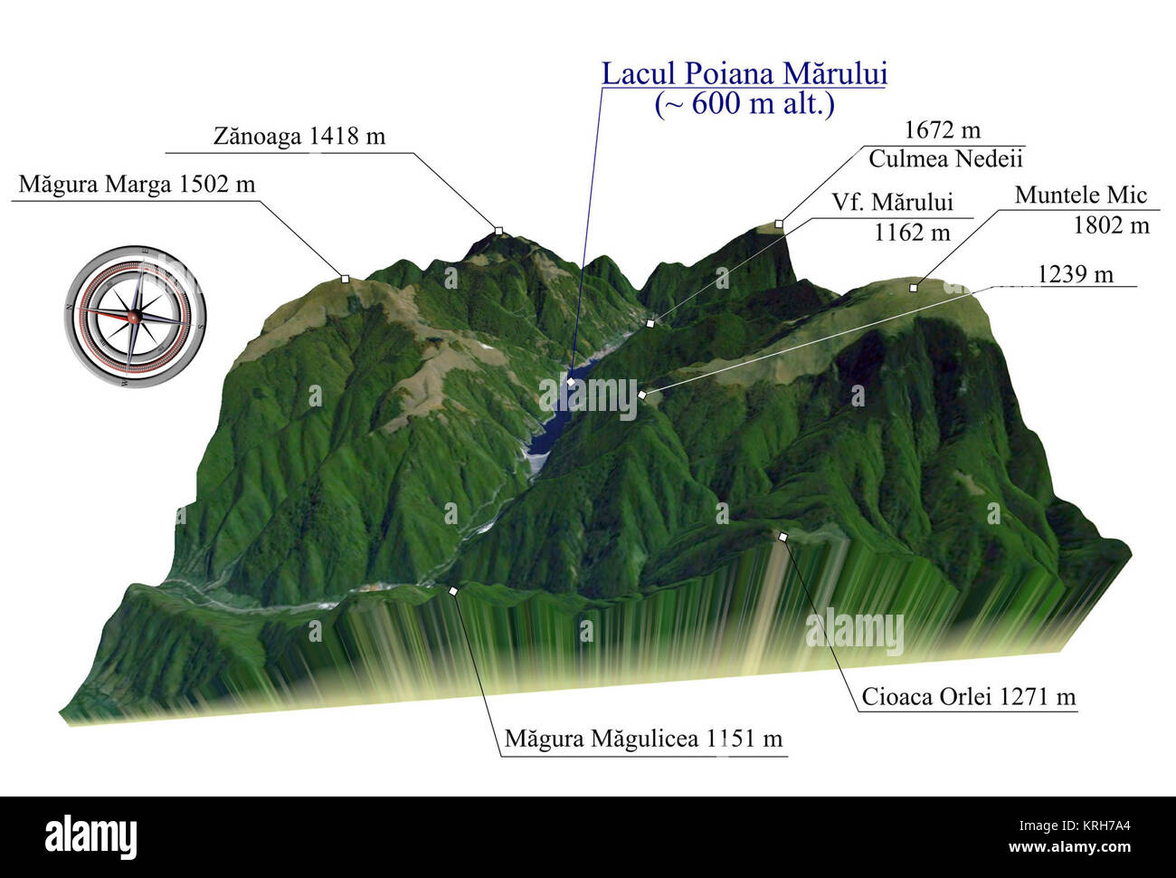 Lacul Poiana Marului - Muntele Mic Stock Photo - Alamy