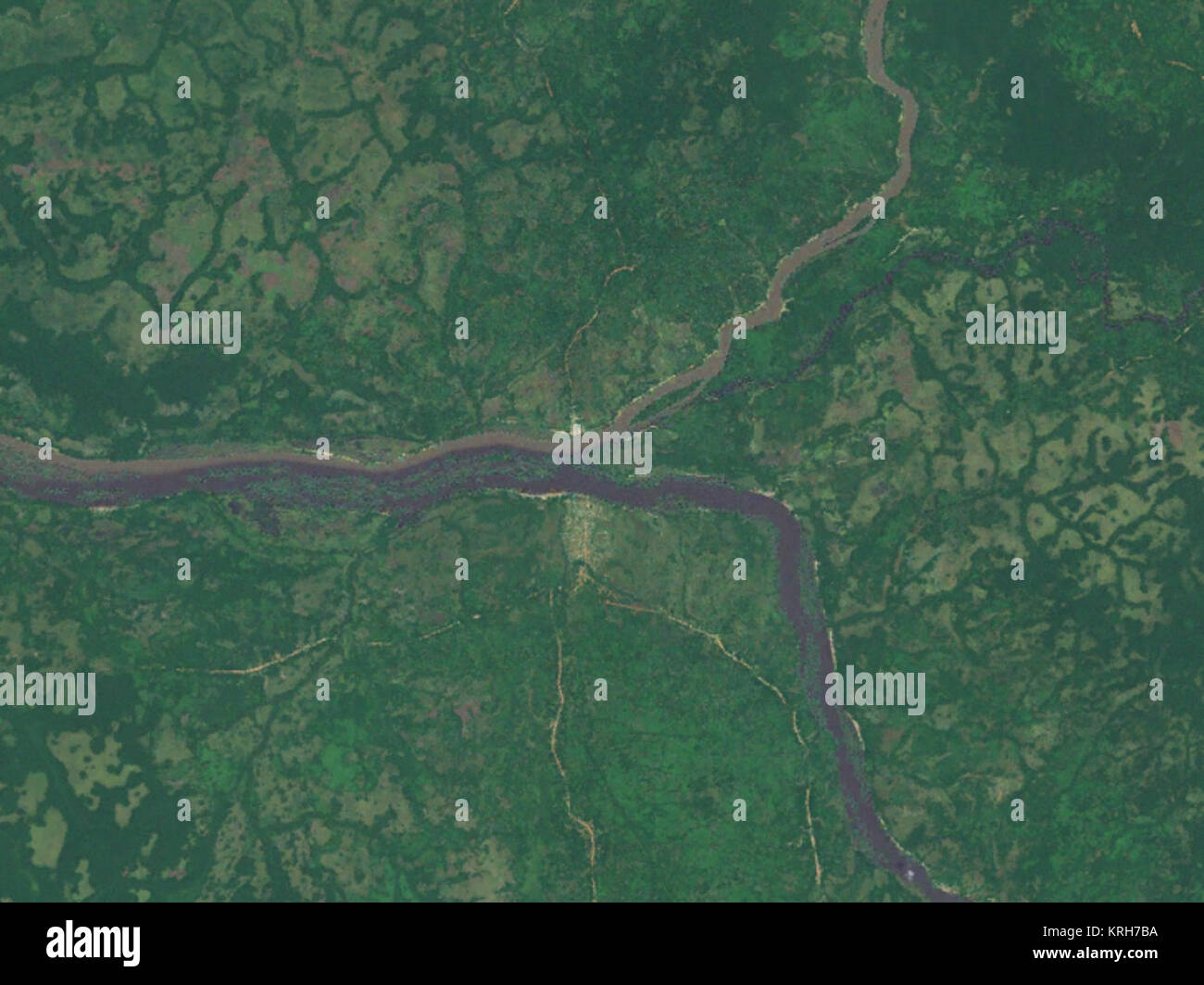 Confluence Uelle and Mbomou Stock Photo - Alamy