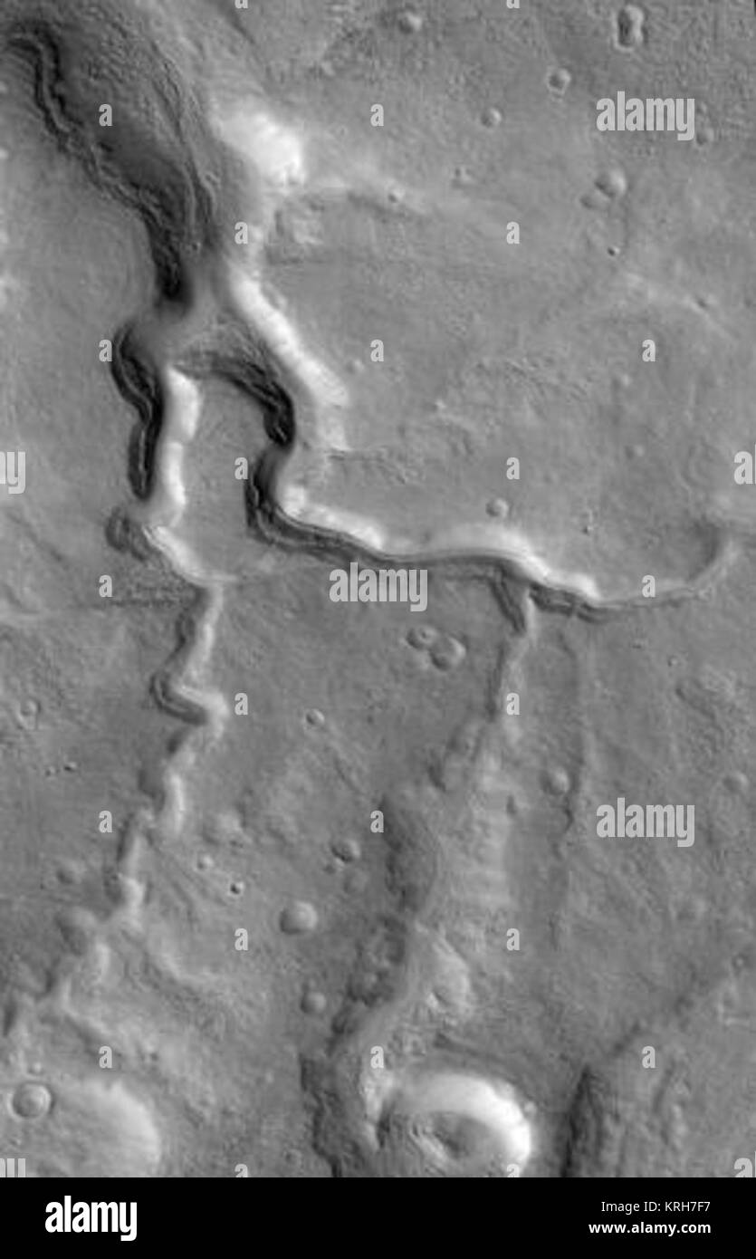 Tempe Fossae Sinuous Channel Stock Photo - Alamy