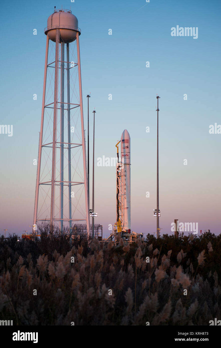 The Orbital Sciences Corporation Antares rocket, with the Cygnus ...