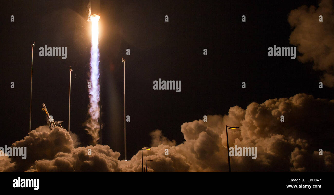 The Orbital Atk Antares Rocket With The Cygnus Spacecraft Onboard