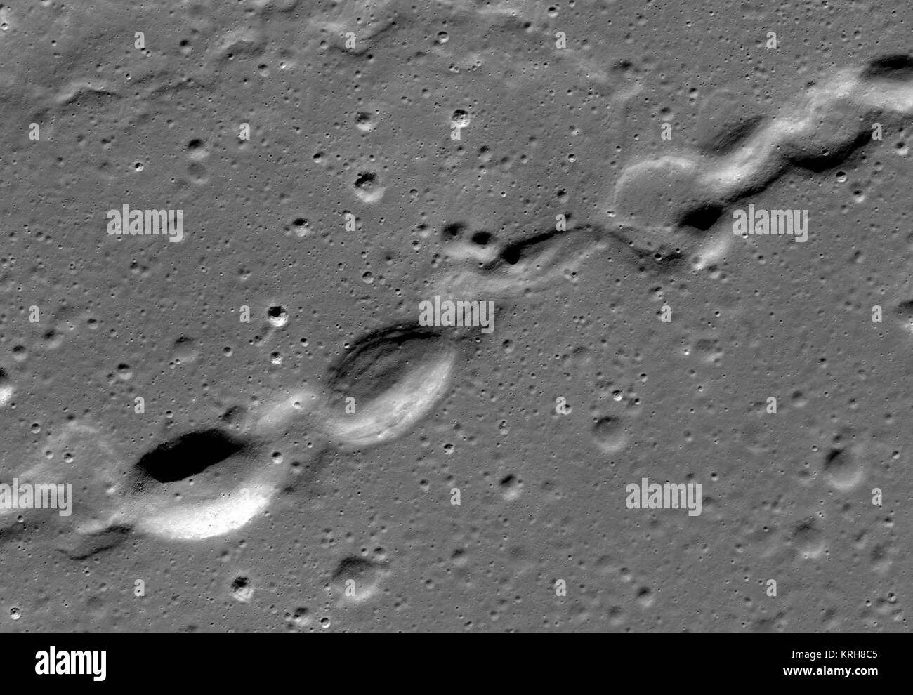 Endogenic crater chain in Oceanus Procellarum (part Stock Photo - Alamy
