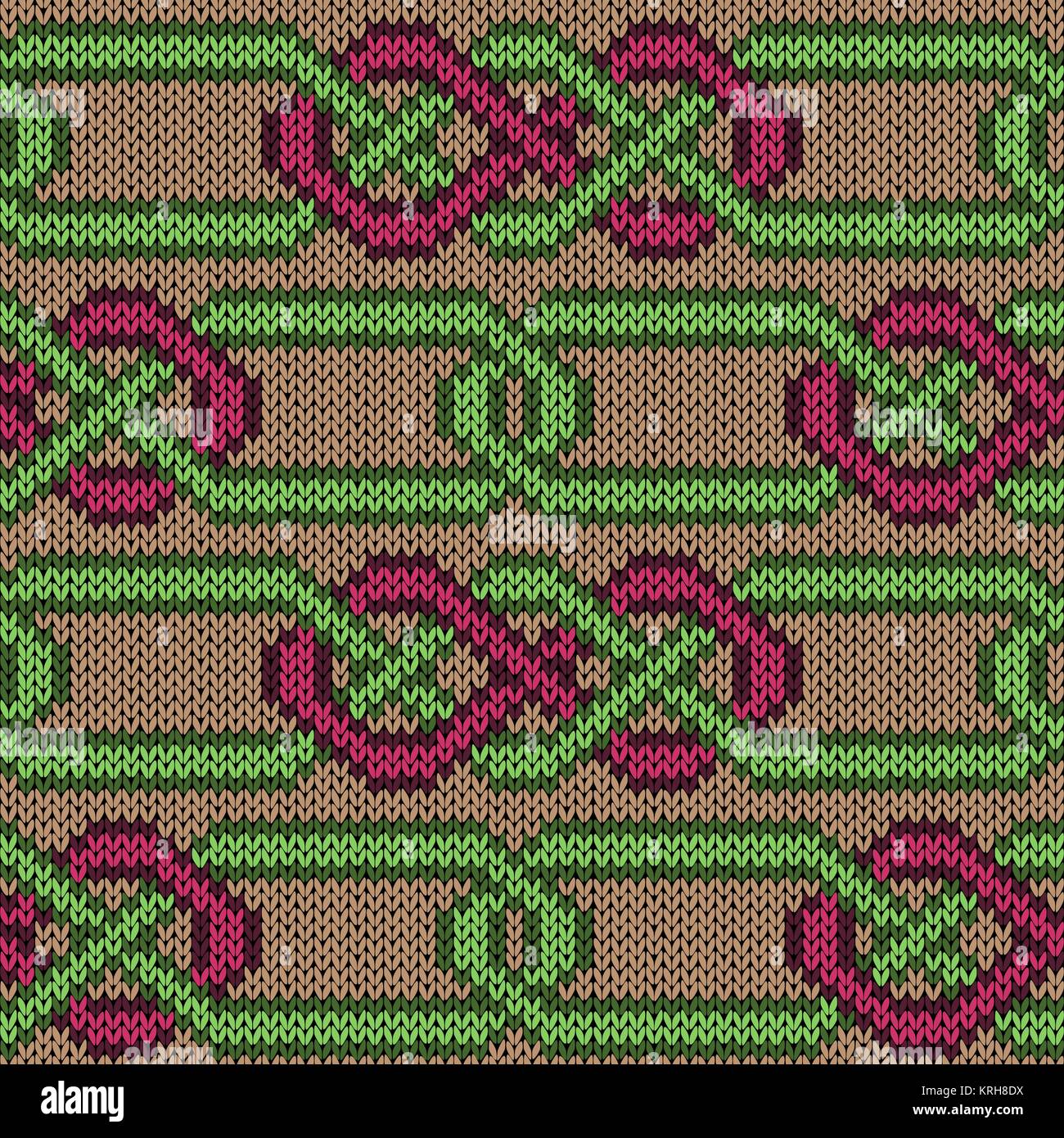 Knitted seamless vector pattern similar to interlaced chains as a ...