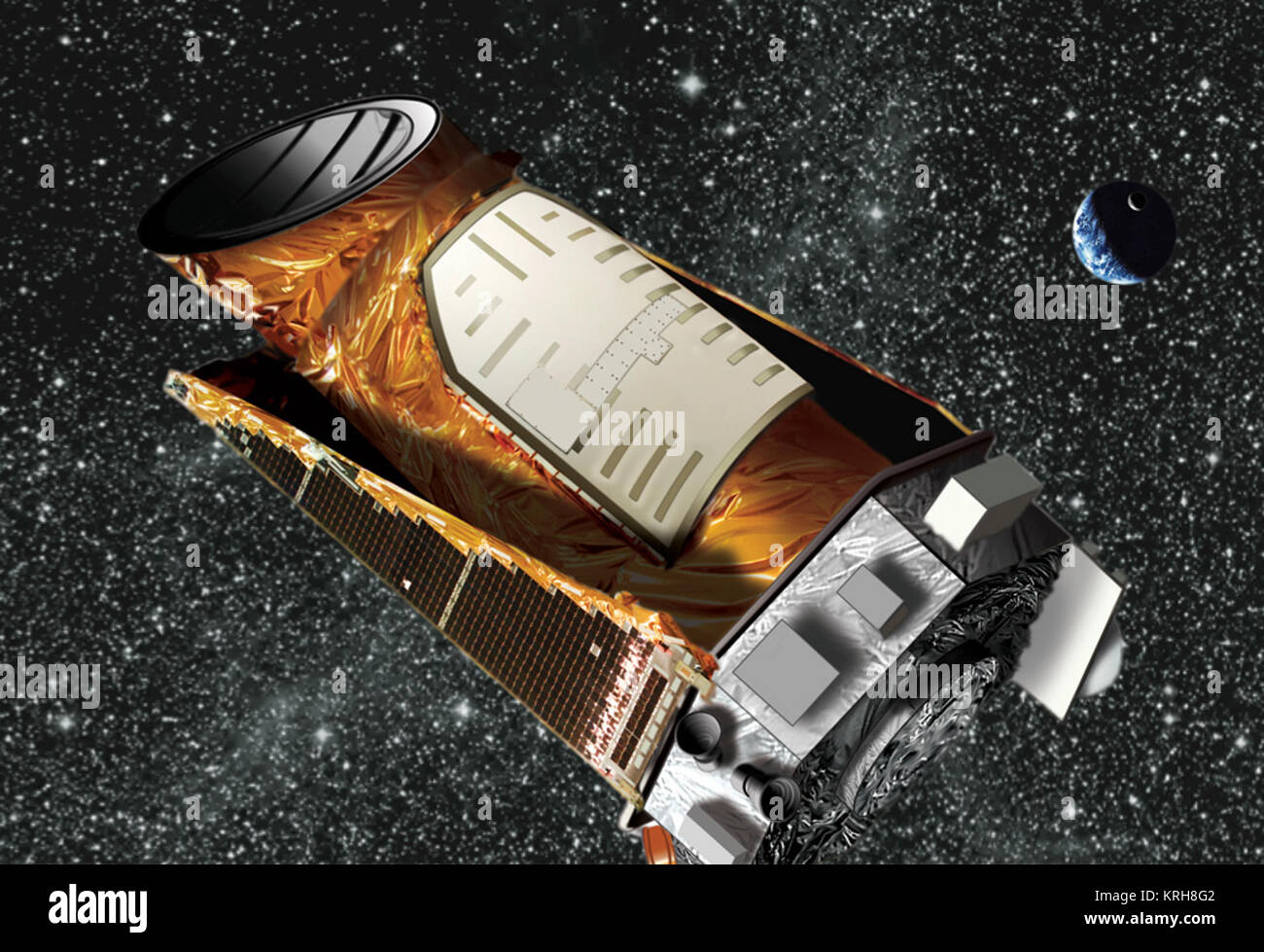 Kepler spacecraft artist render (crop Stock Photo - Alamy