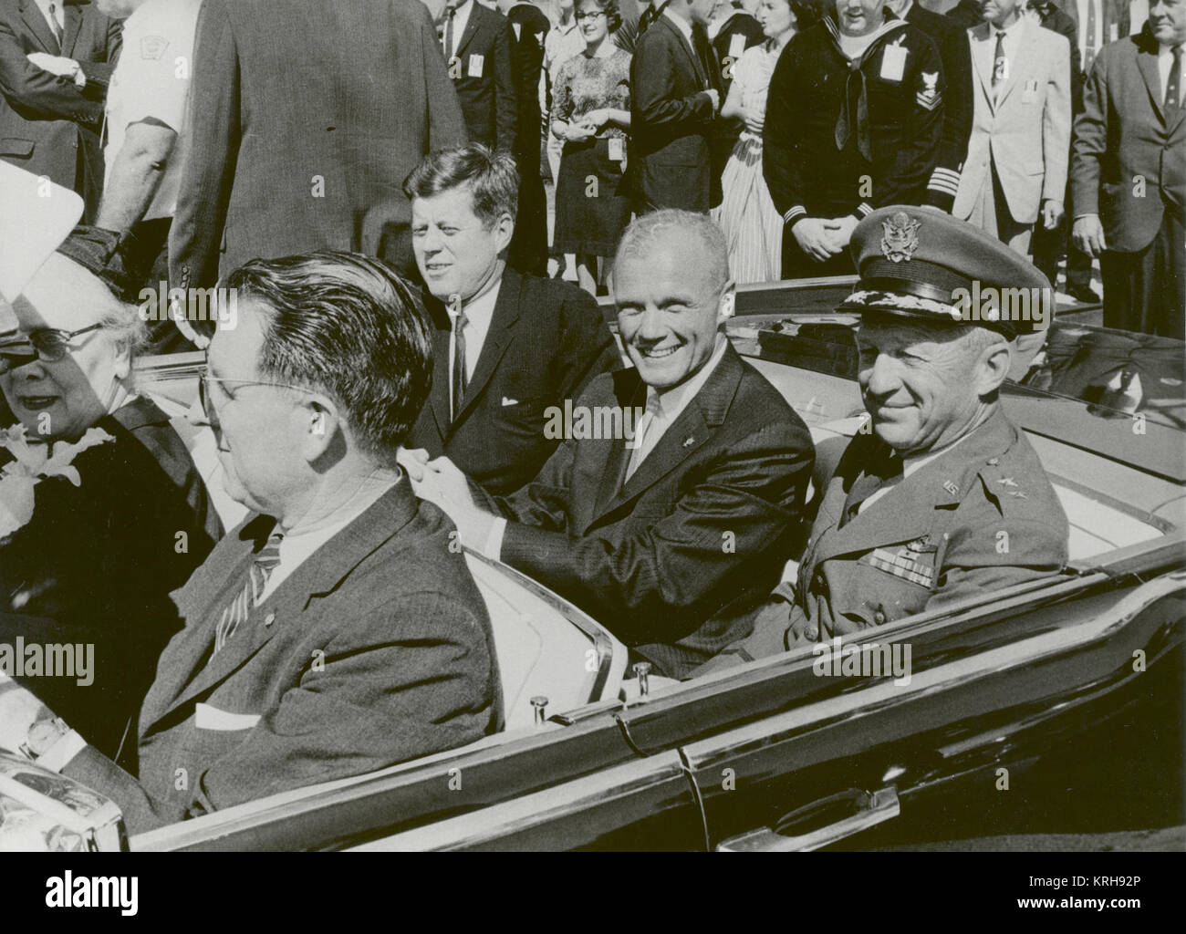 JFK, John Glenn and General Davis in Cocoa Beach Parade - GPN-2002 ...