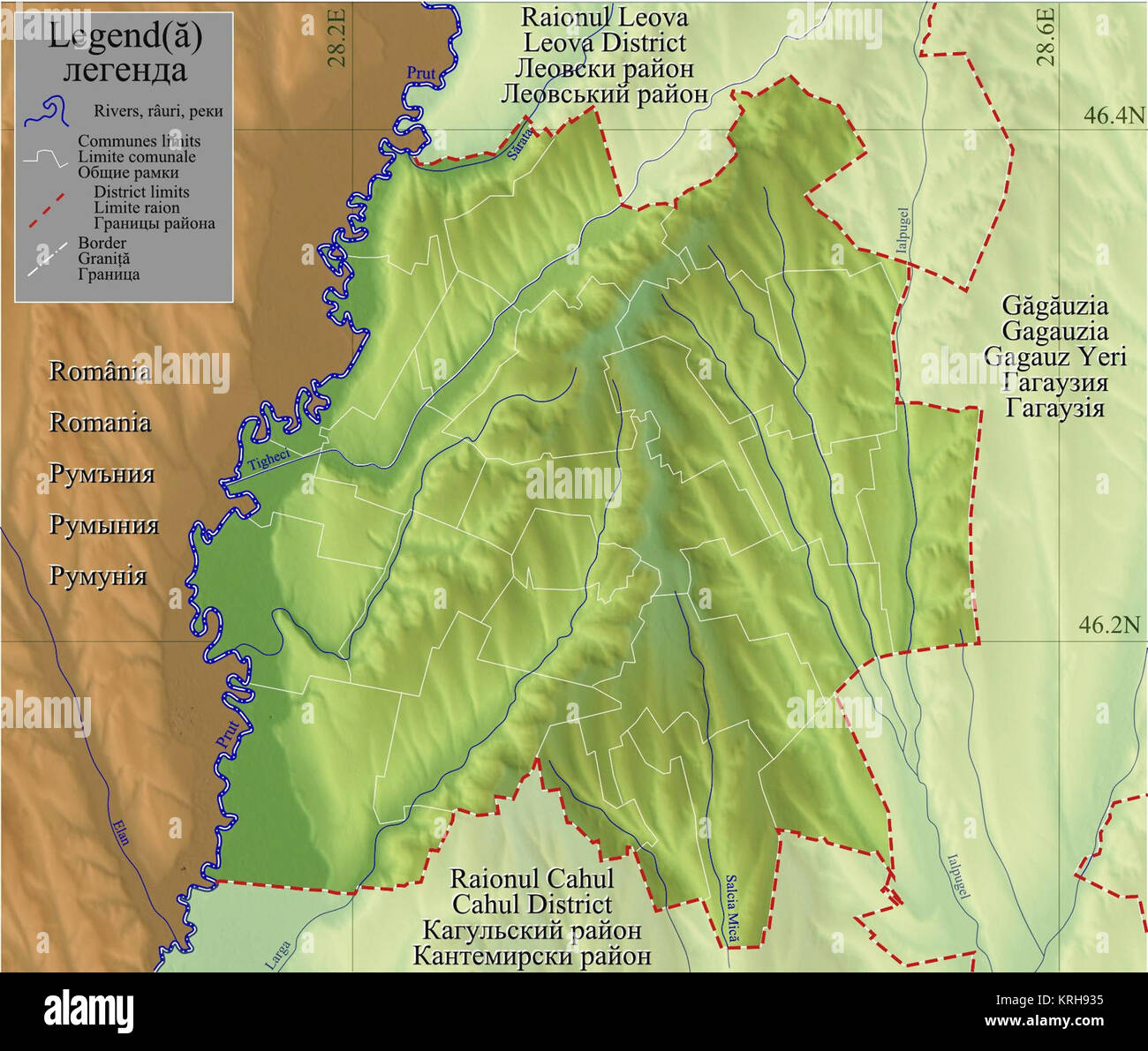 Harta de localizare a raionului Cantemir, Moldova Stock Photo - Alamy