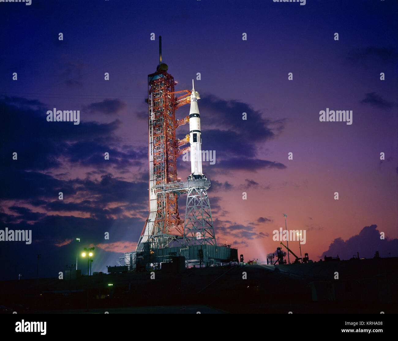 ASTP Saturn IB in the early morning (S75-28386 Stock Photo - Alamy
