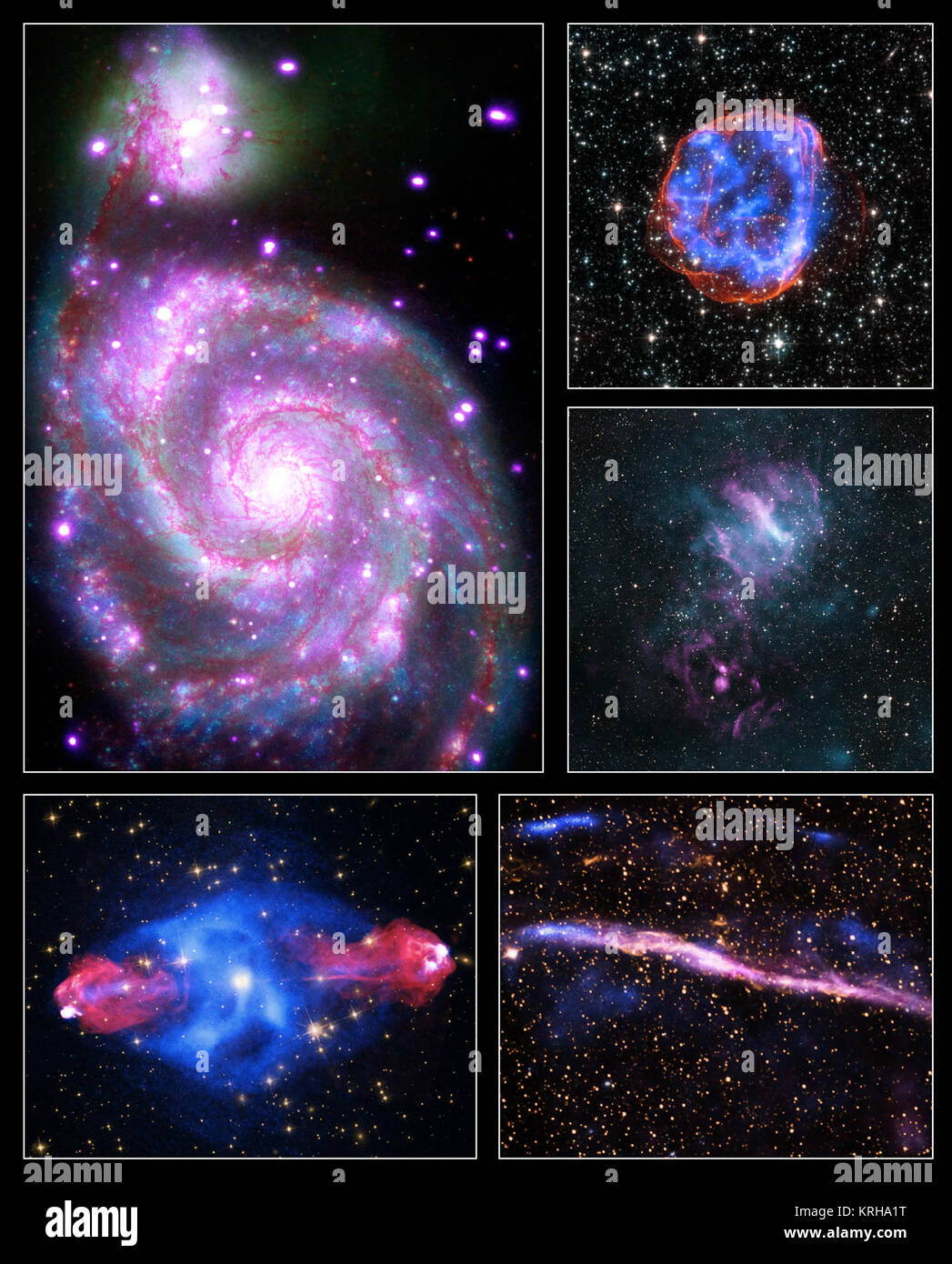 This montage features images of five different objects, ranging from a ...