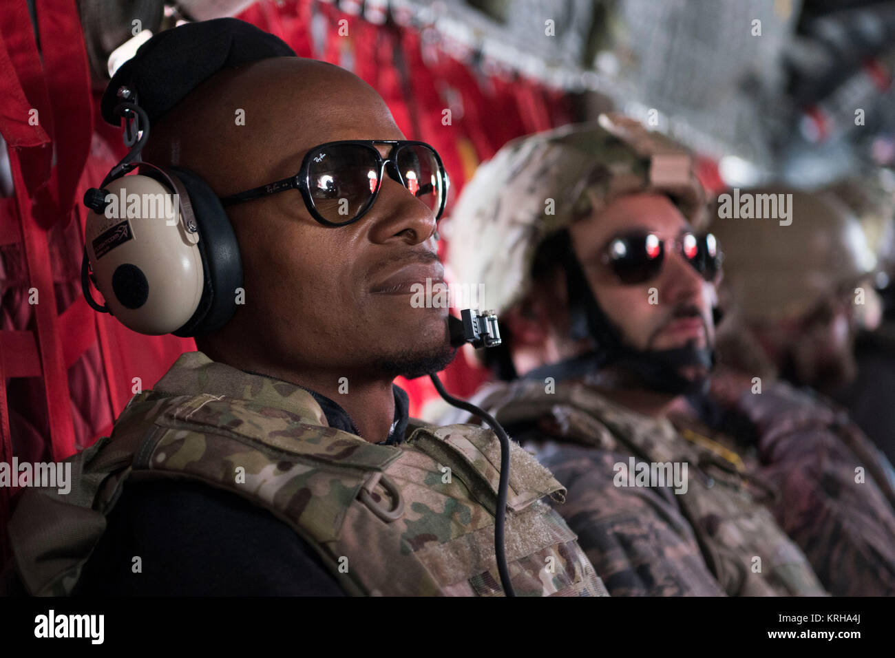 NBA basketball player Ray Allen rides a Boeing CH-47 Chinook helicopter ...