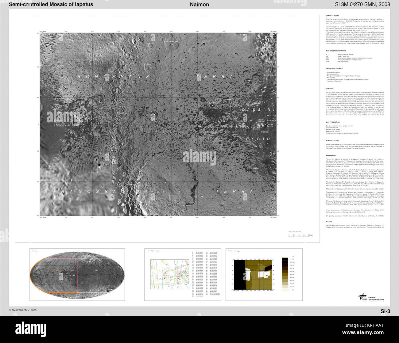 Iapetus Naimon PIA11115 full 3 Stock Photo - Alamy