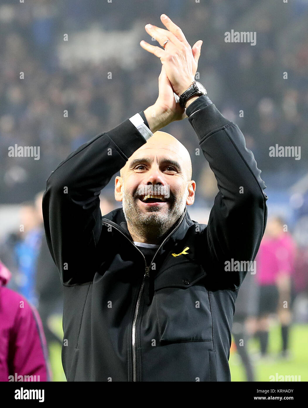 Manchester City manager Pep Guardiola celebrates after the final ...