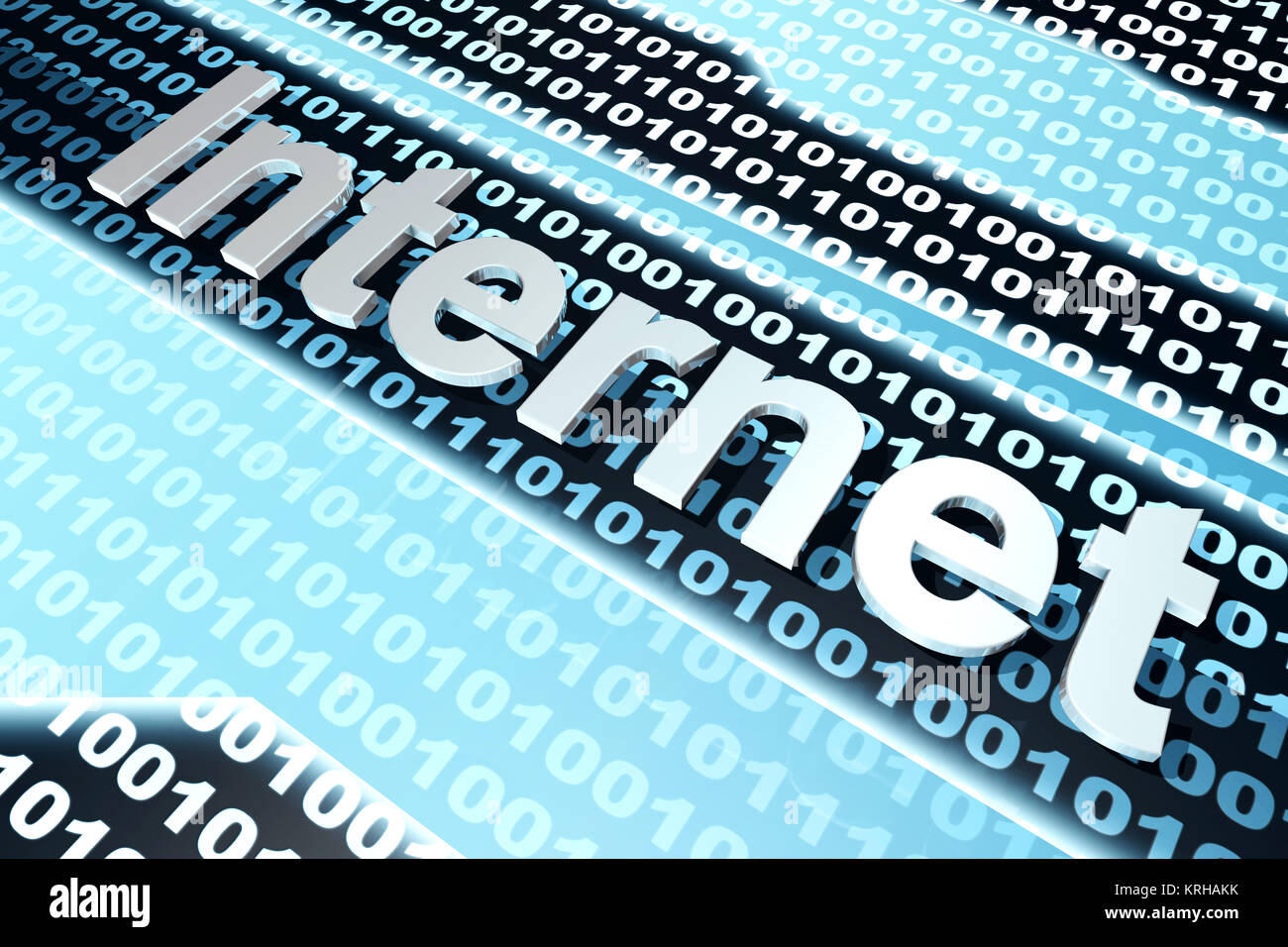 The word Internet in front of a binary background Stock Photo - Alamy