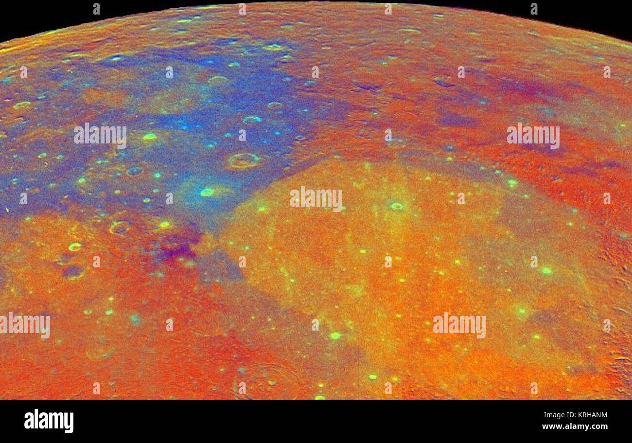False-Color Mosaic of the Moon Stock Photo - Alamy