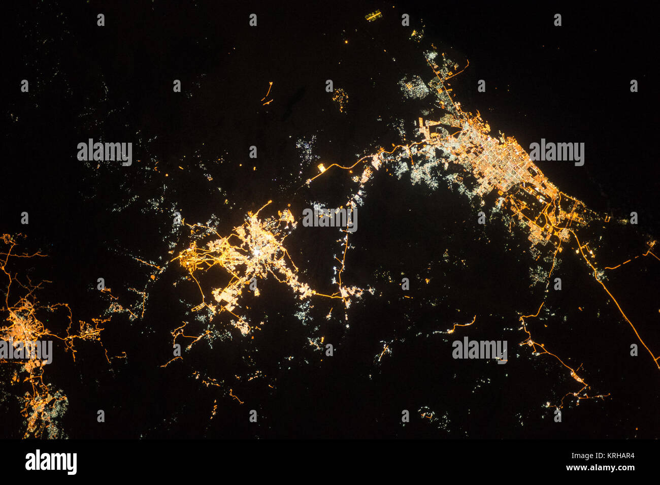 ISS-42 Taif, Mecca and Jeddah at night Stock Photo - Alamy