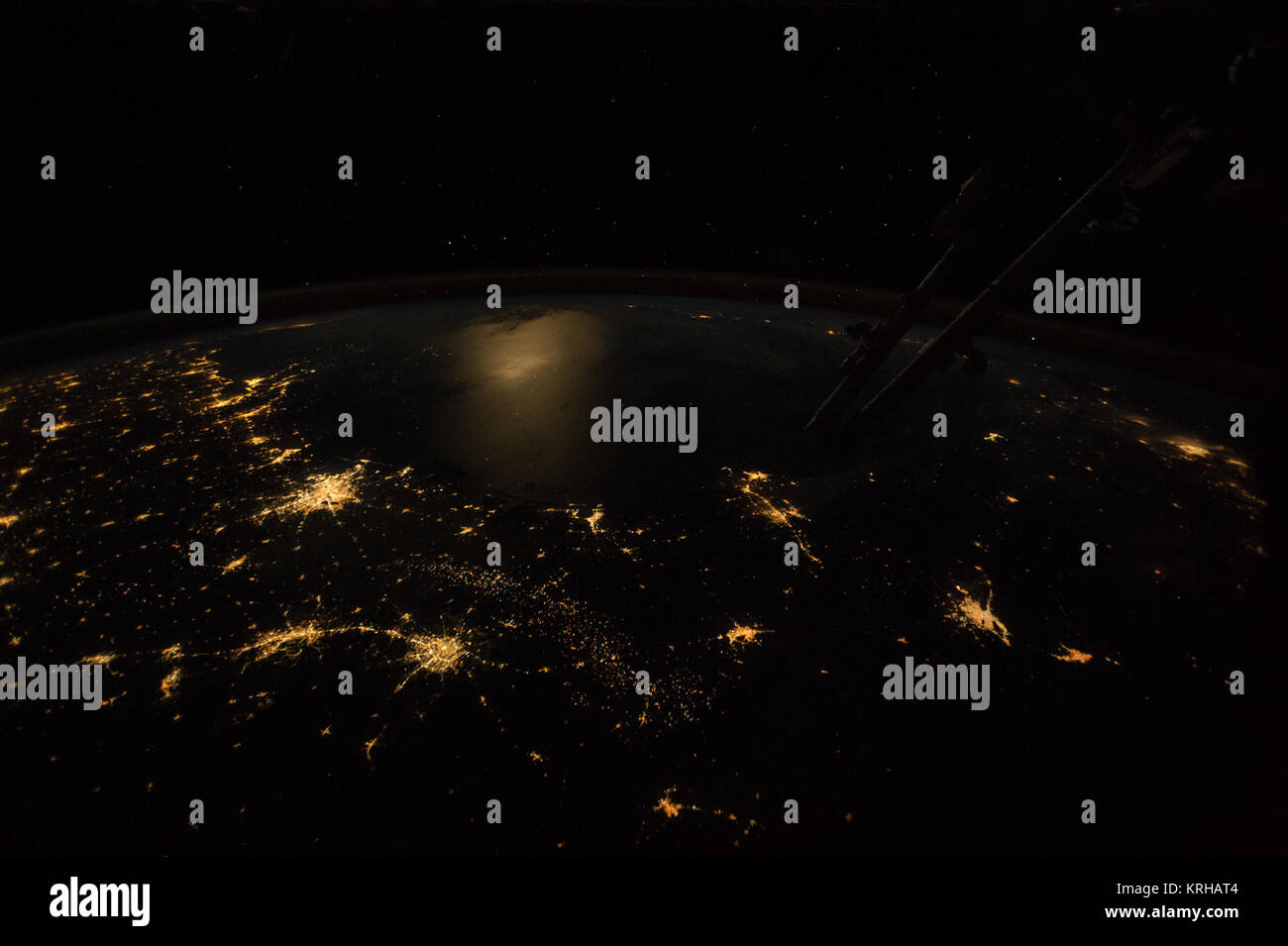 ISS-42 Texas and the Gulf Coast at night Stock Photo - Alamy