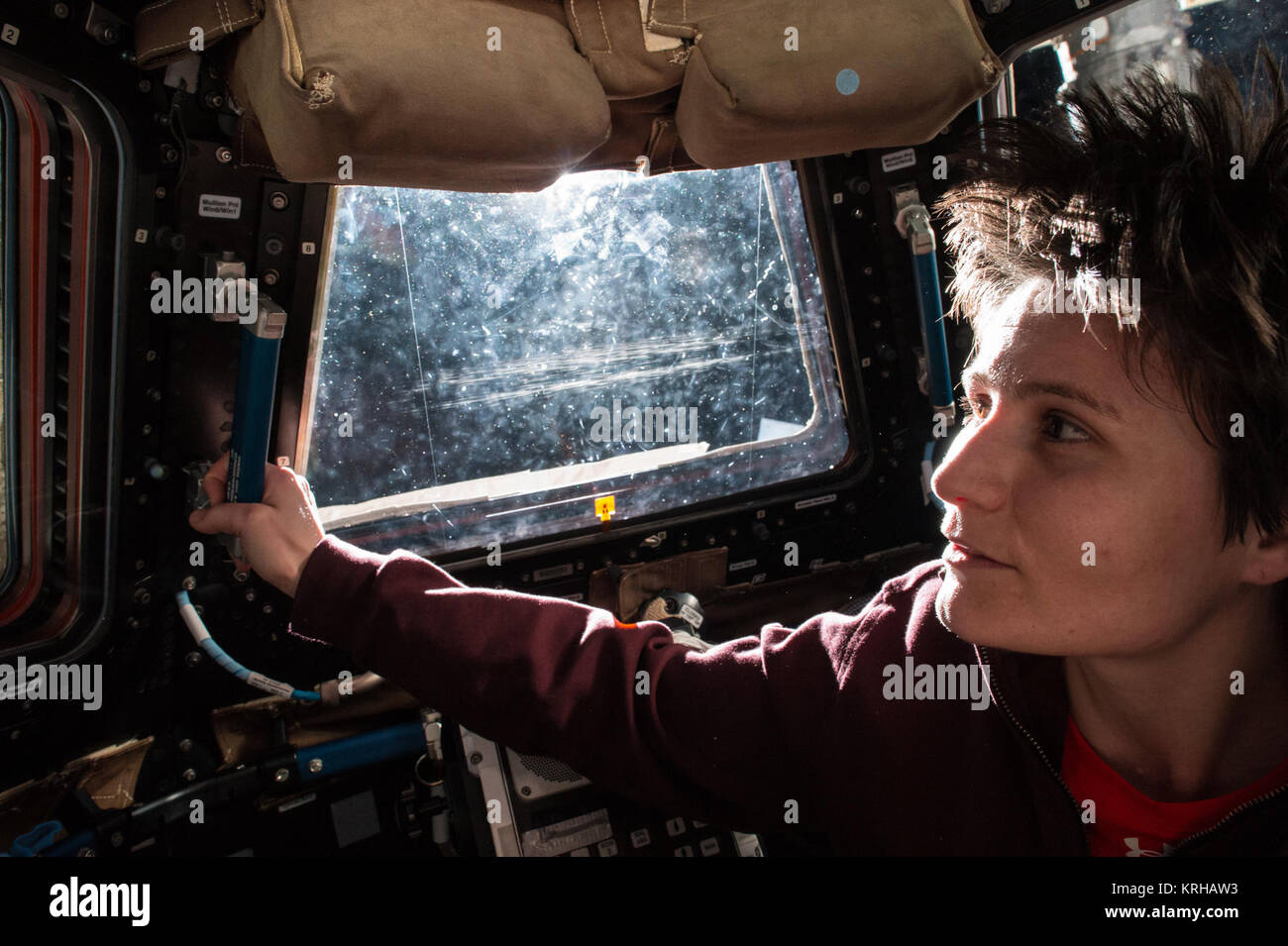 ISS-42 Samantha Cristoforetti enjoys a sunrise Stock Photo - Alamy