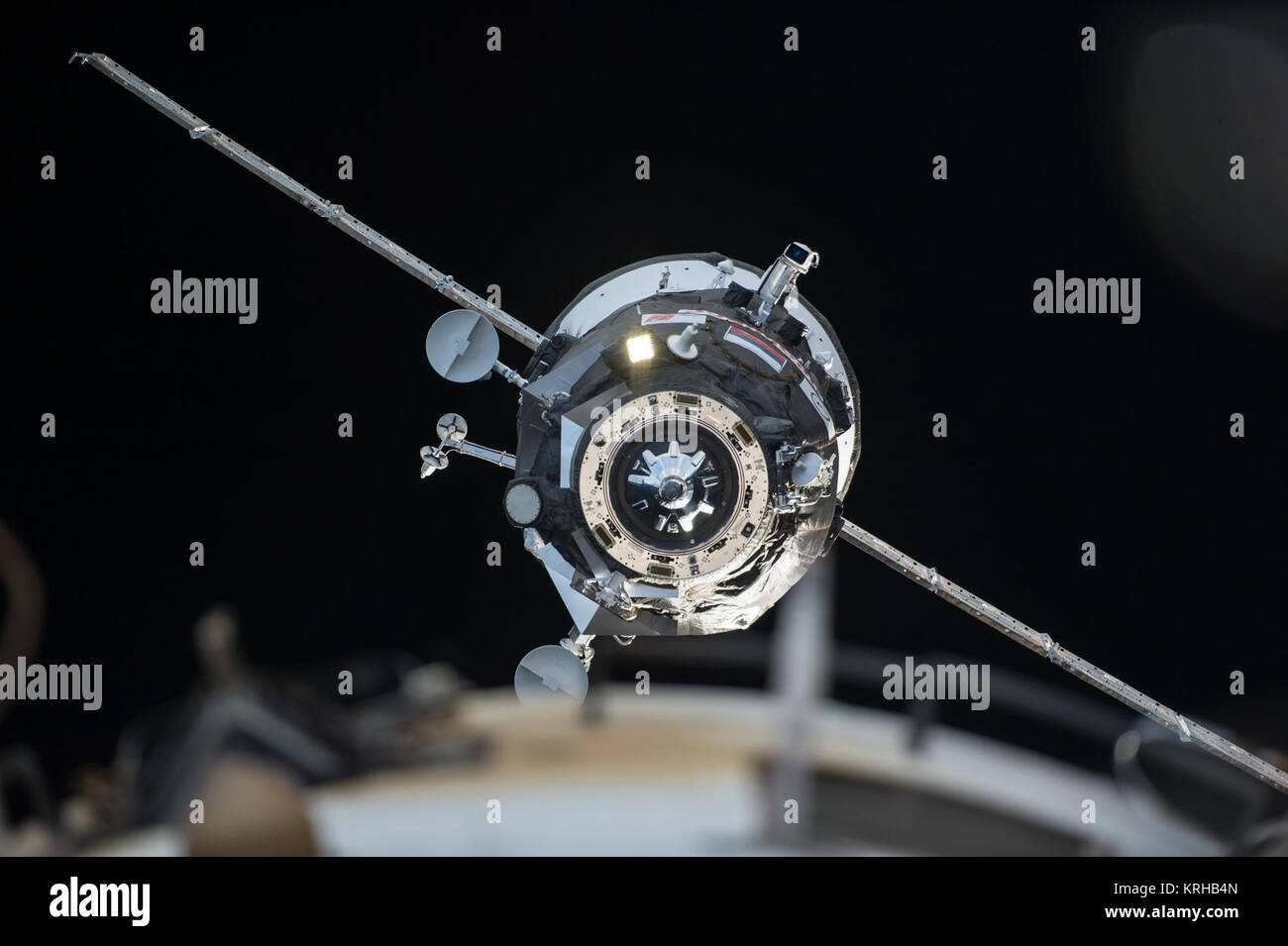 Progress M-26M shortly before docking Stock Photo - Alamy