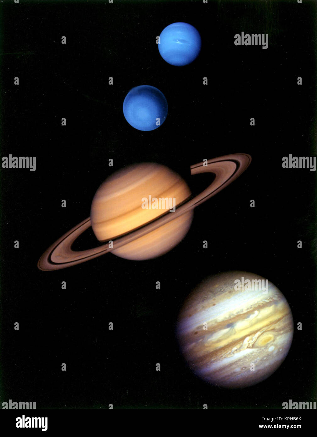 Gas giants in the solar system Stock Photo - Alamy