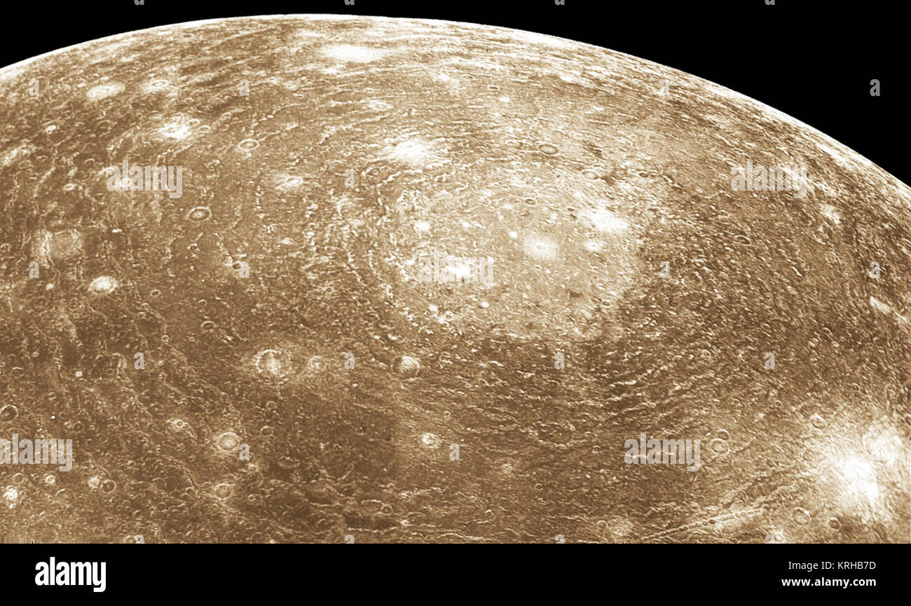 Valhalla crater on Callisto Stock Photo - Alamy