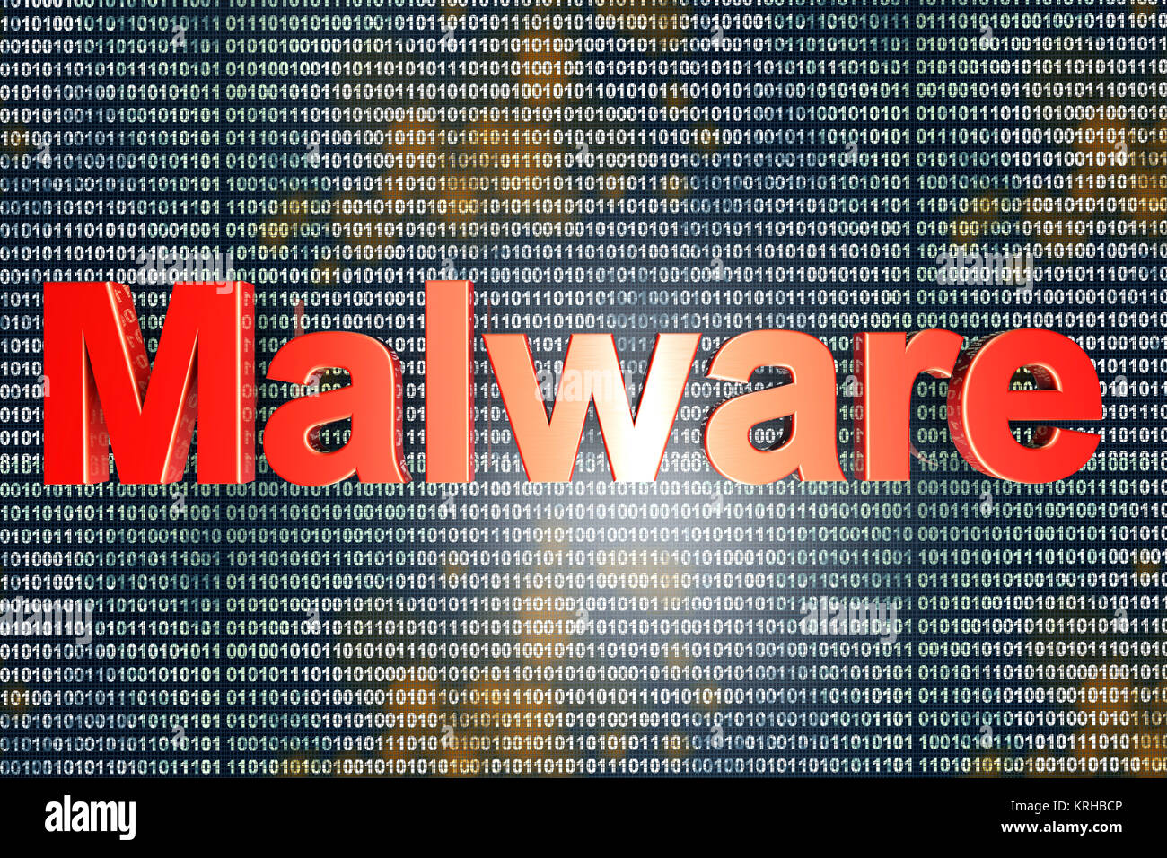 Computer virus in digital code. 3D illustration Stock Photo - Alamy