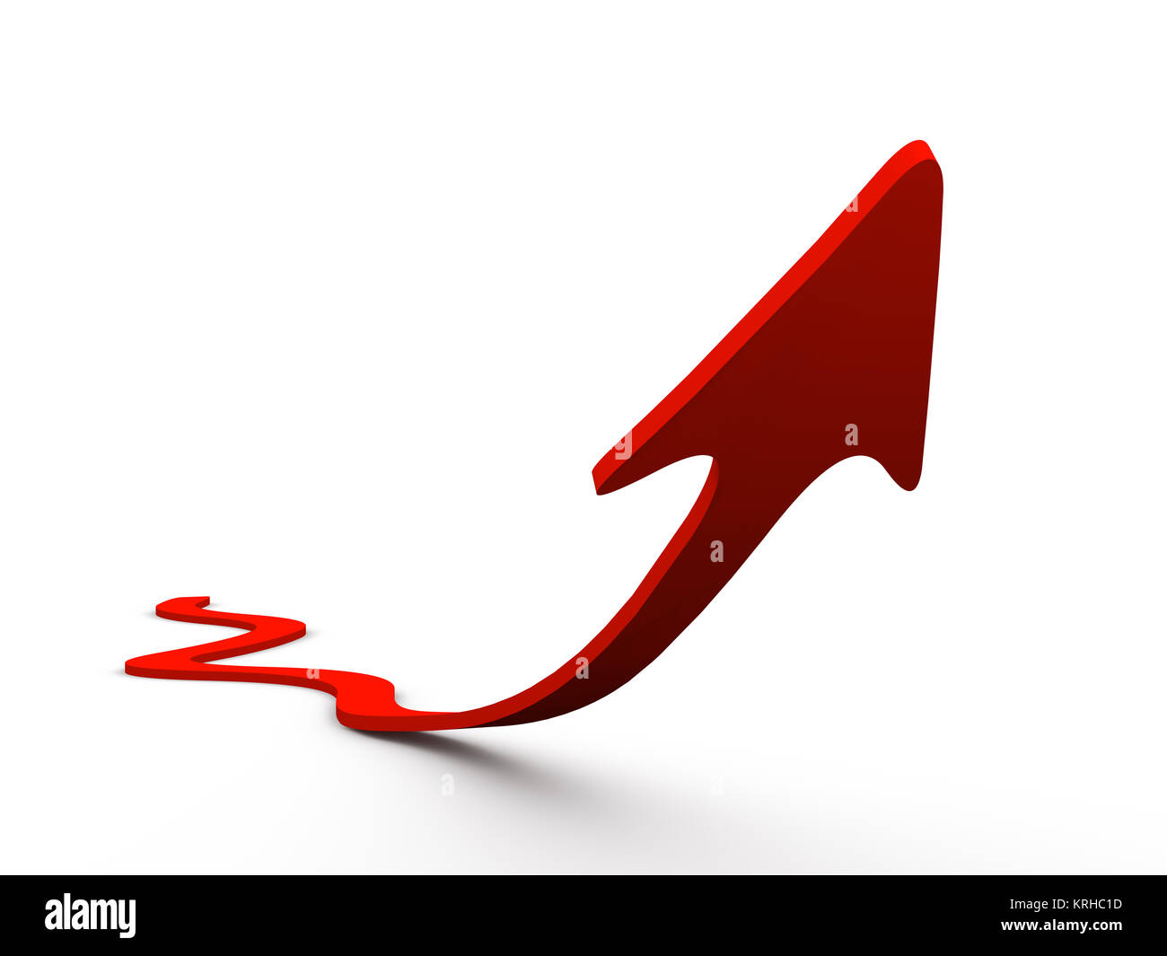 Arrow pointing upward. 3D rendered illustration Stock Photo - Alamy