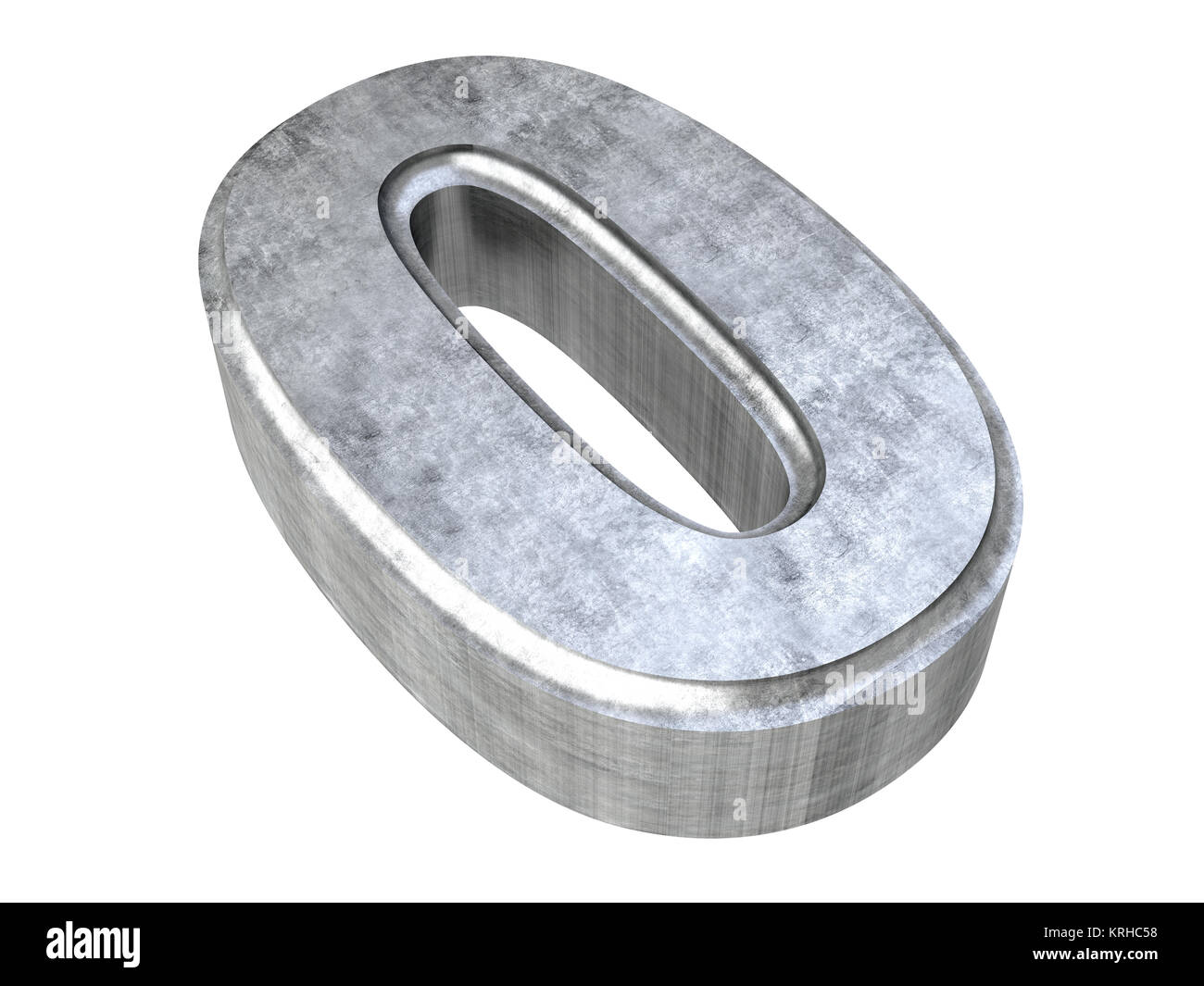 The number 0. 3D rendered Illustration. Isolated on white Stock Photo ...
